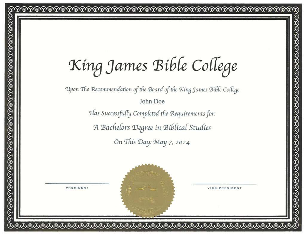 BBS Degree Program - King James Bible College